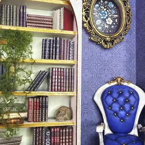 Blue Regal Book Nook Diorama - Miniature - Handmade - Etsy