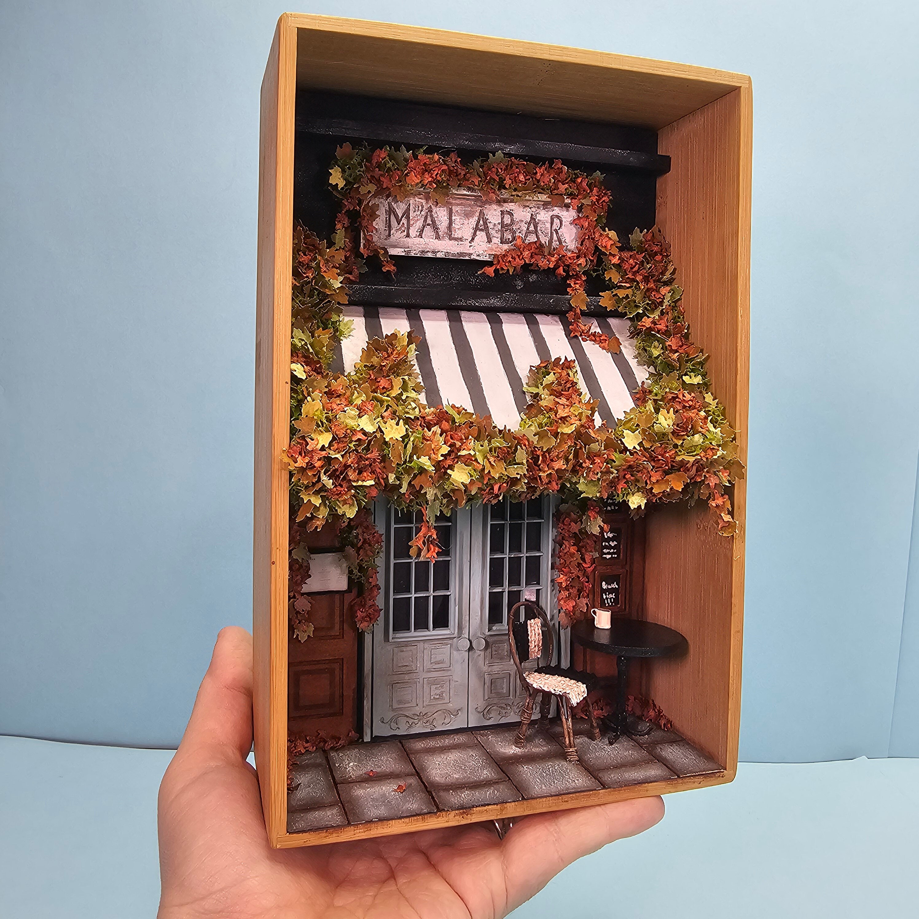 Parisian Cafe Diorama Miniature Handmade - Etsy