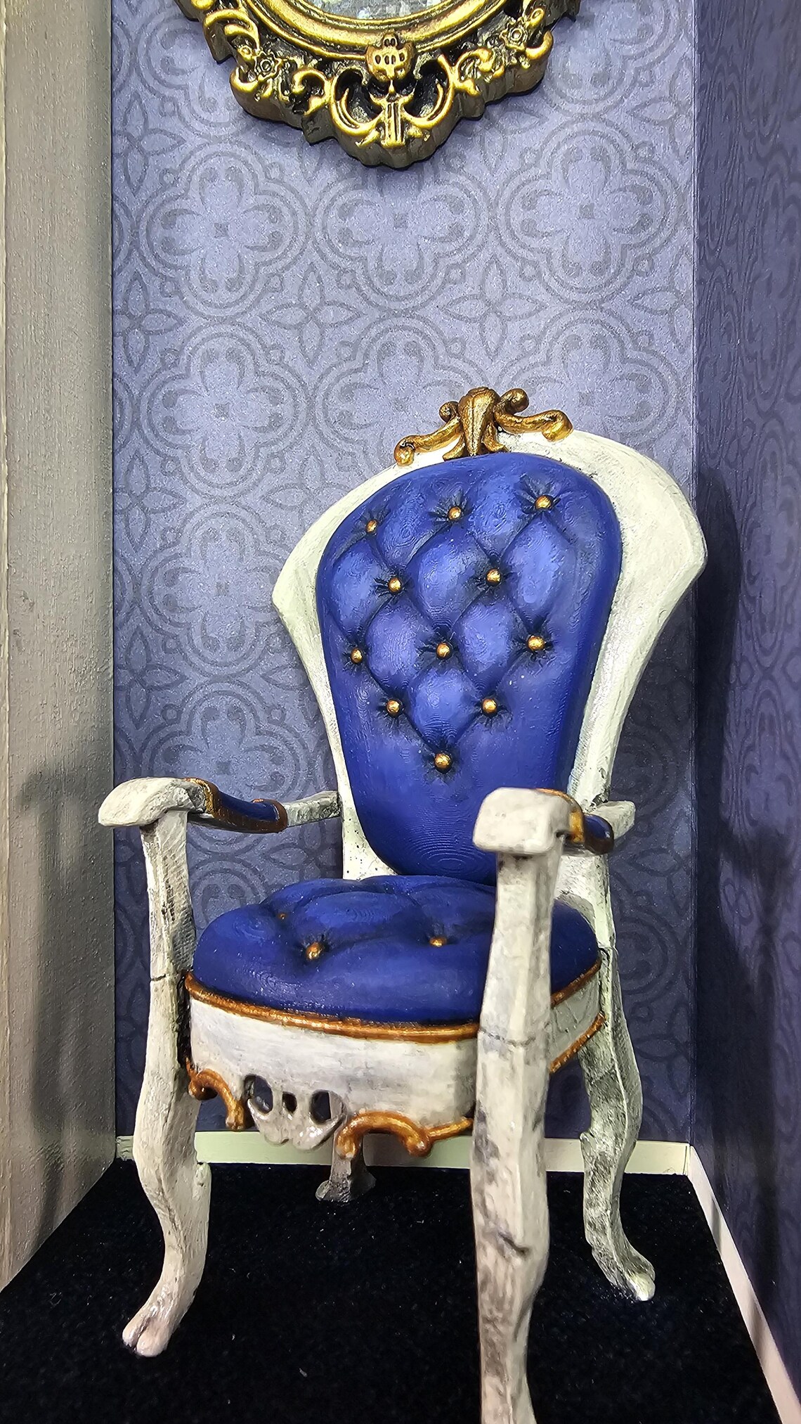 Blue Regal Book Nook Diorama - Miniature - Handmade - Etsy