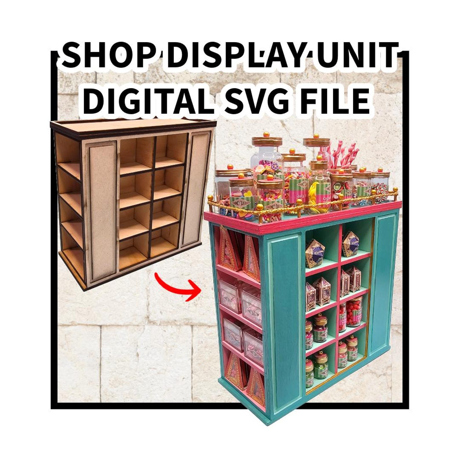 Miniature Shop Display Unit - Modular - SVG File - Digital Download for ...