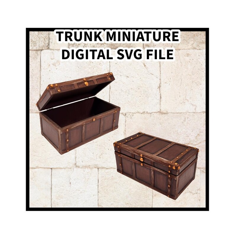 Miniature Trunk SVG File Digital Download for Laser Cutting - Etsy ...