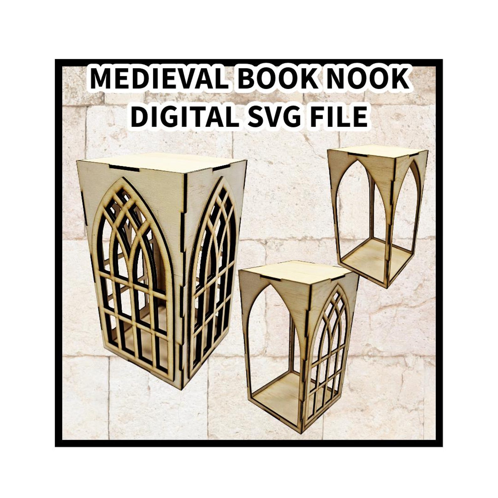 Medieval Book Nook - SVG File - Digital Download for Laser Cutting - Etsy