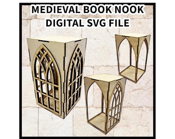 Medieval Castle Book Nook SVG Laser Cut Files (3mm Plywood) Digital ...