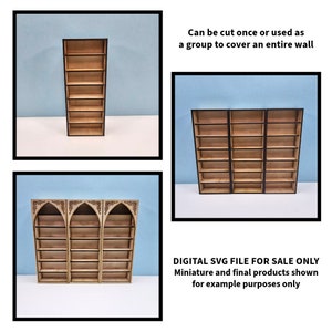 Miniature Gothic & Tall Bookcase - SVG File - Digital Download for ...