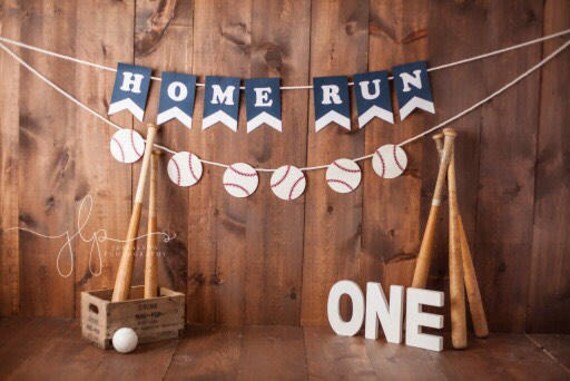 Baseball banner home run birthday banner first birthday | Etsy