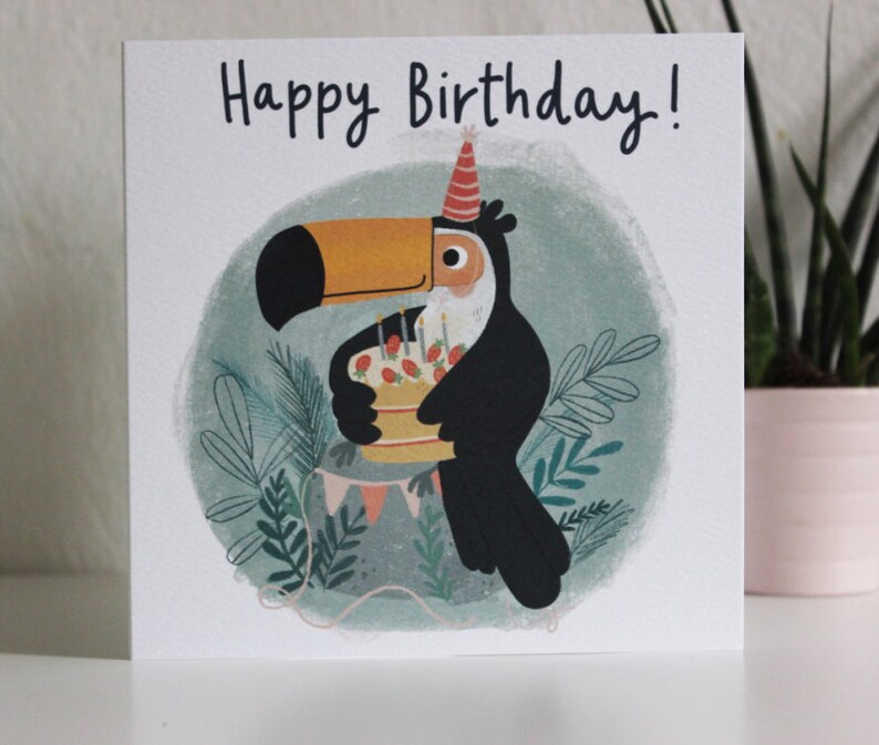 Happy Birthday Toucan Card Birthday Card Jungle | Etsy
