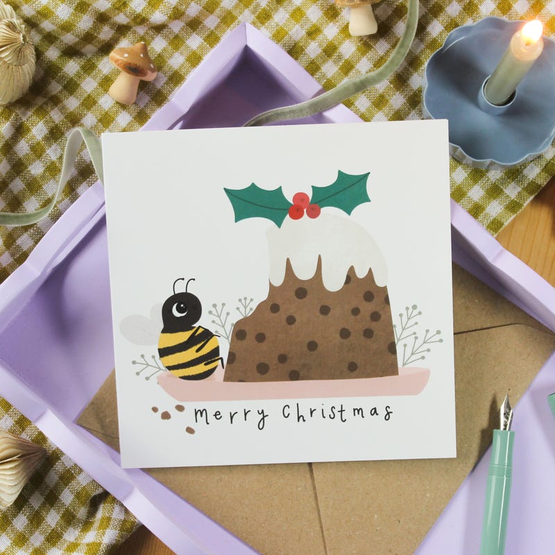 Bee Christmas Card - Etsy UK