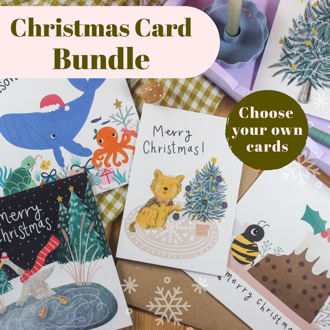 Christmas Cards Christmas Card Pack Christmas Card Bundle Mix and Match ...