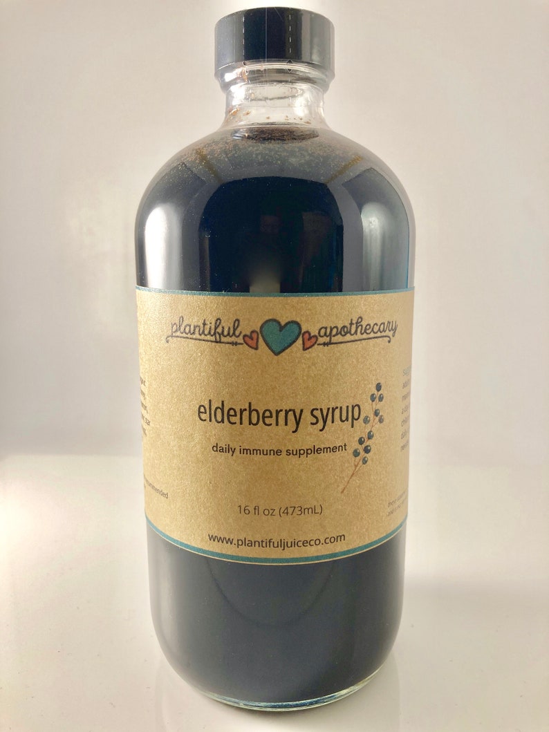 Organic Elderberry Syrup | Local Raw Honey - Etsy