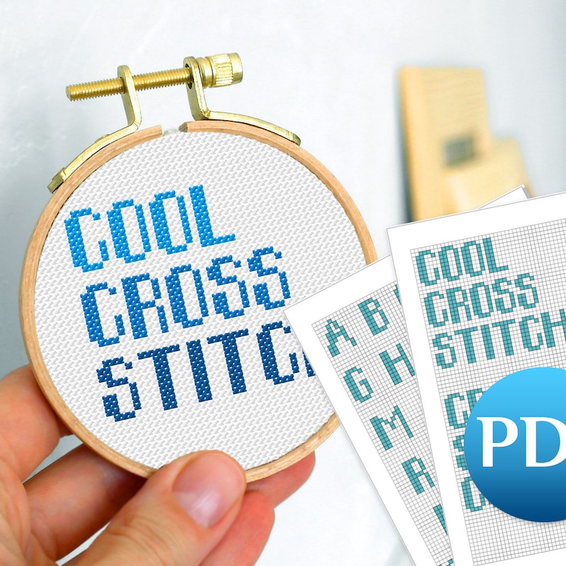 Cross Stitch Font - Etsy