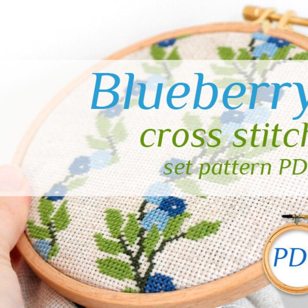Blueberry Cross Stitch - Etsy