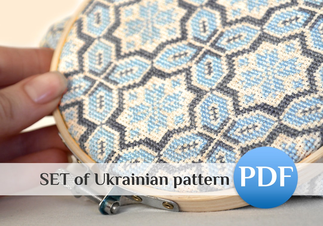 Geometric Cross Stitch Pattern for Pillow Simple Cross Stitch Hoop Art ...