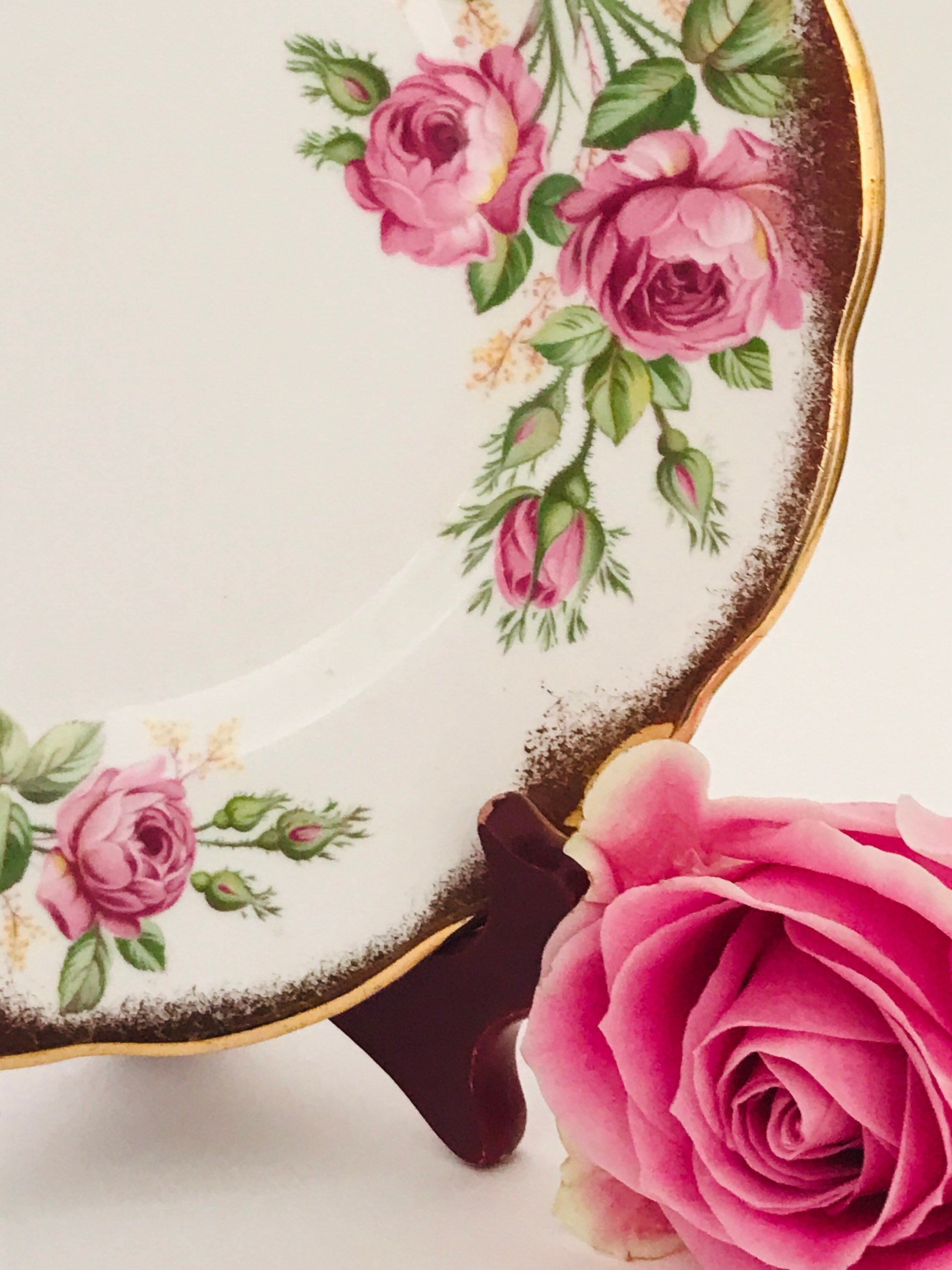Royal Albert Pink Roses and Rose Buds Salad Plate England - Etsy