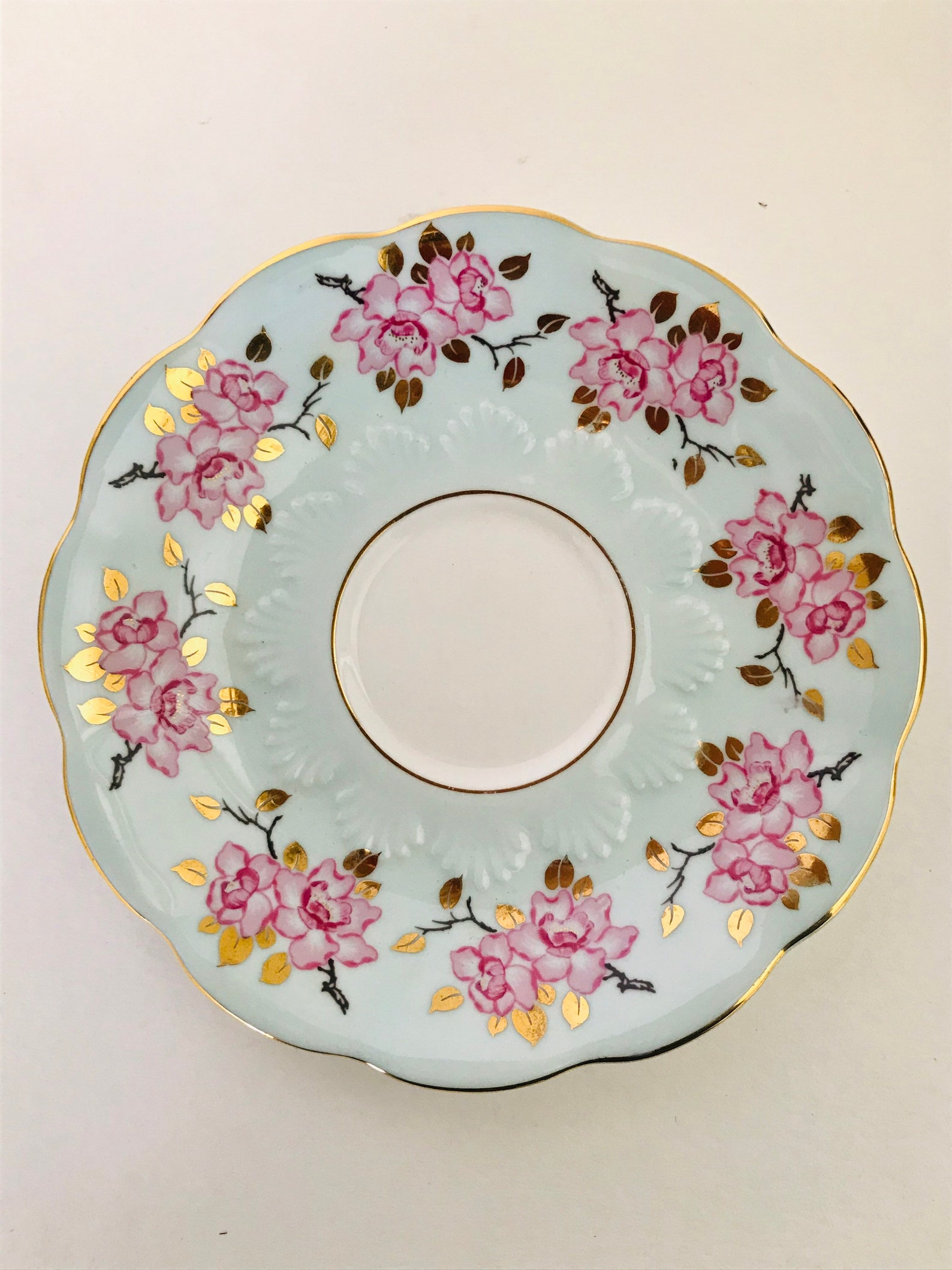 Royal Albert Pale Turquoise Tea Cup and Saucer, Pale Blue Teacup, Lyric ...