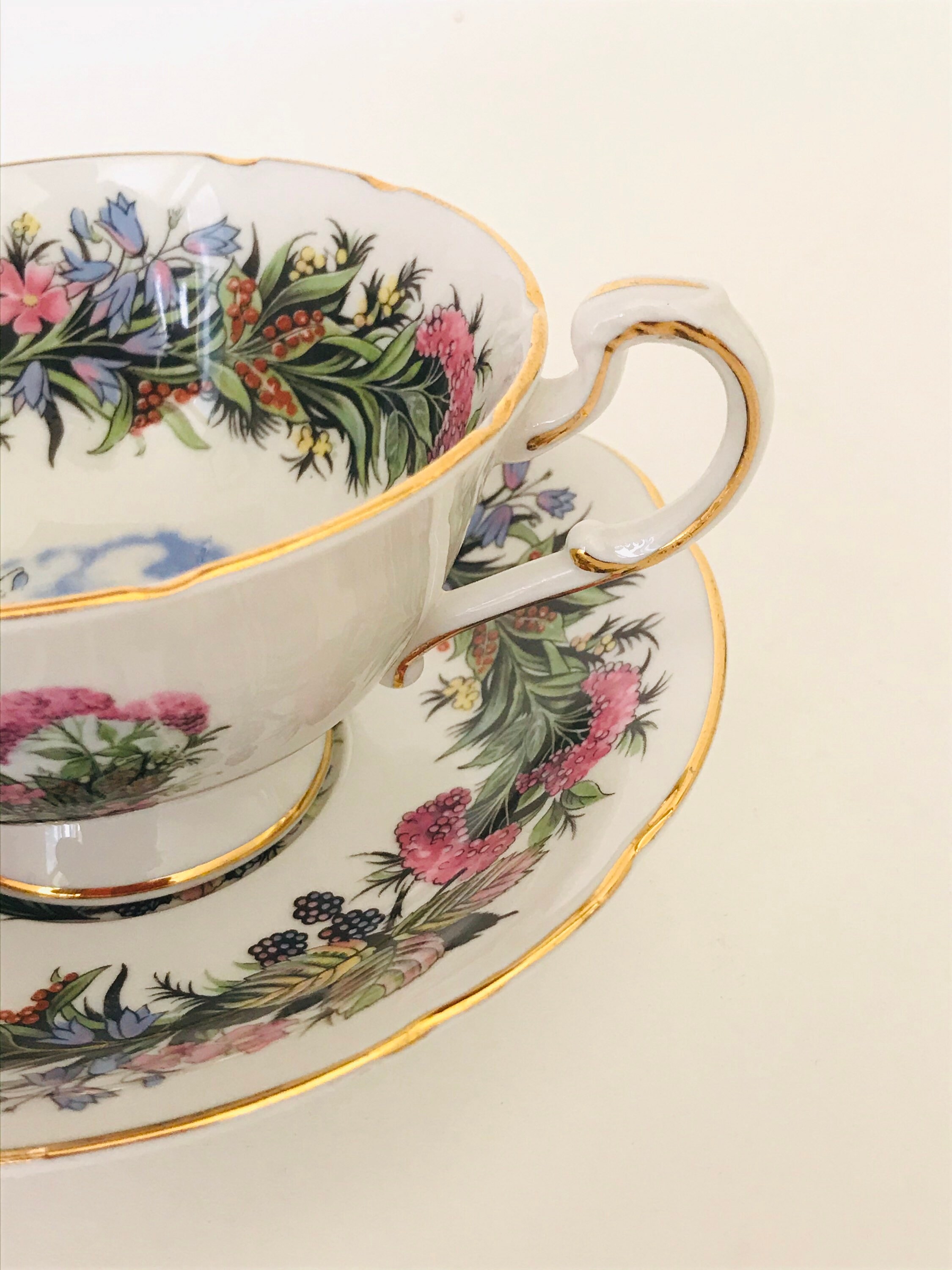 Paragon Seasonal Greeting Tea Cup and Saucer, Paragon Pink, Paragon ...