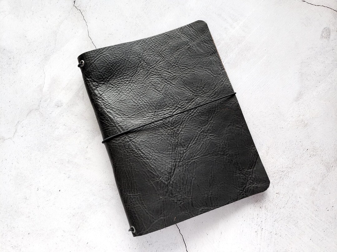 A5 black Widow Full Grain Leather Notebook Cover Rustic Journal, One of ...