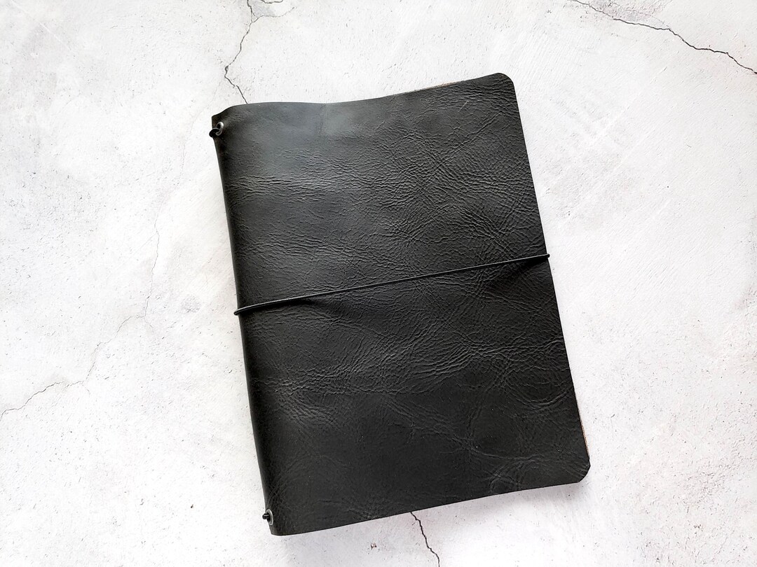 A5 "black Widow" Full Grain Leather Notebook Cover Rustic Journal, One ...