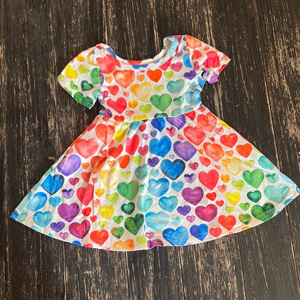 Girls Heart Dress - Etsy