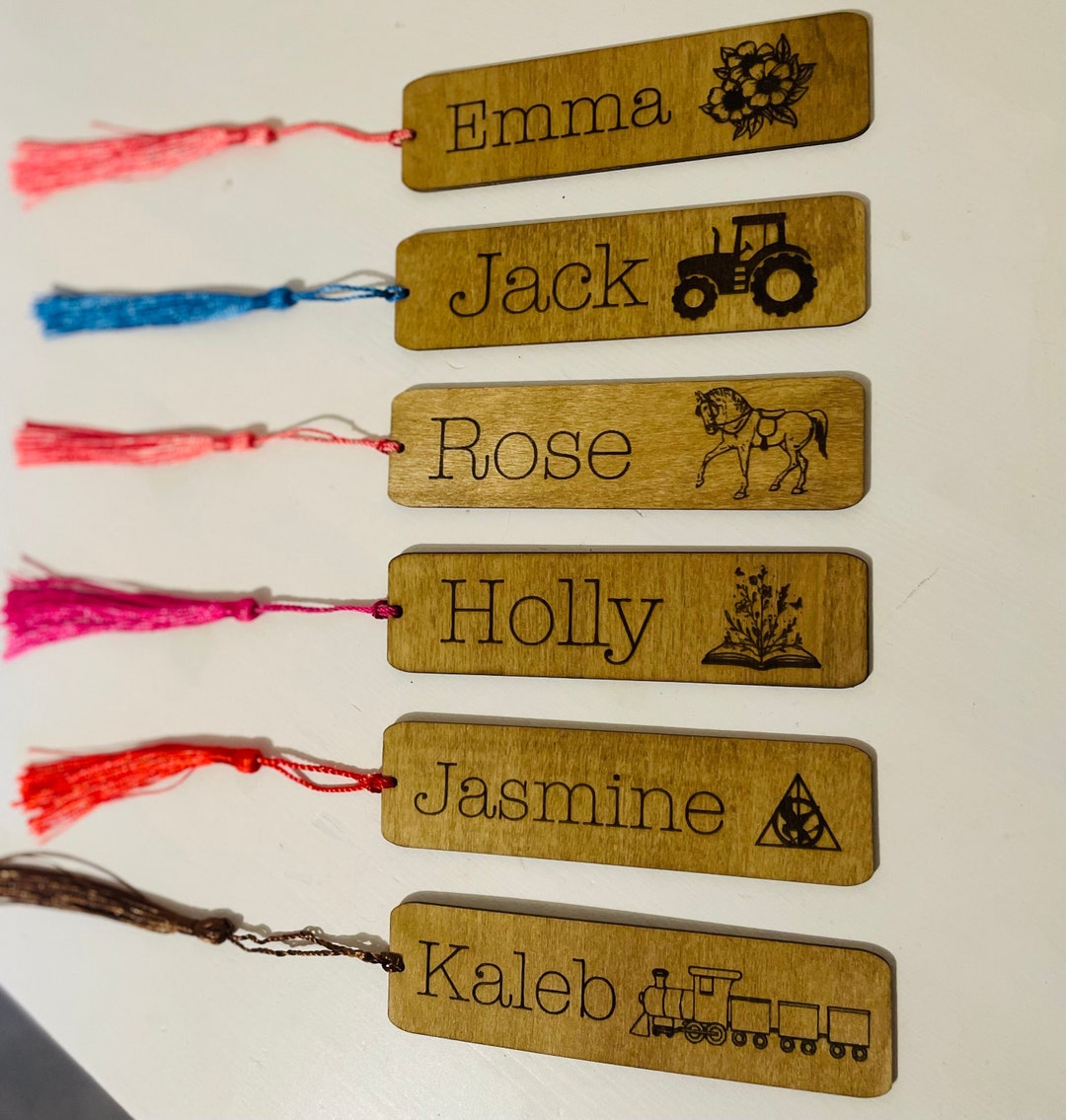 Engraved Personalised Book Marks Perfect Gift for Book Worms, Children ...