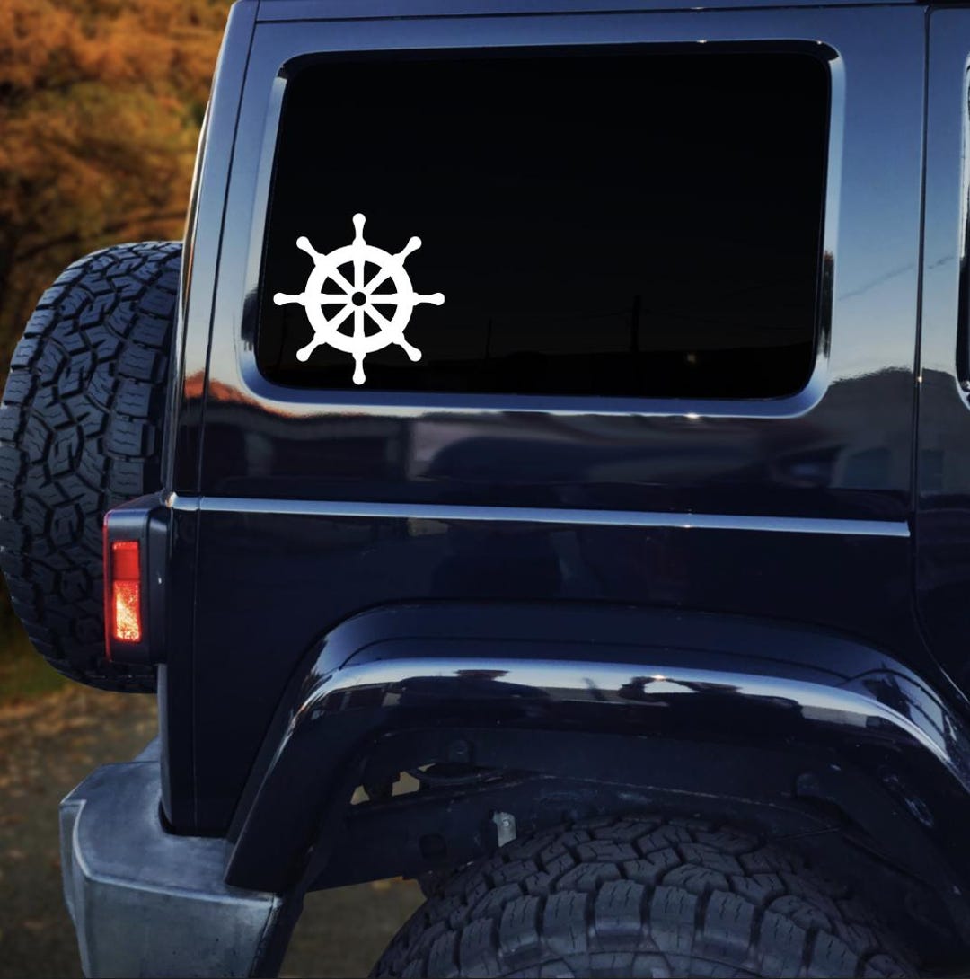 Ship Wheel Vinyl Car and Truck Decal. Premium Outdoor or Indoor ...