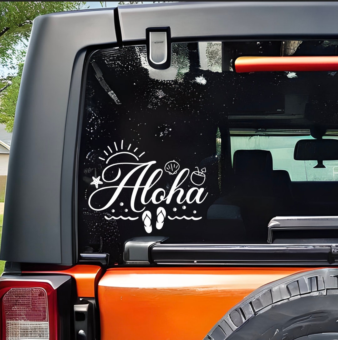 Aloha Vinyl Decal: Waterproof Car, Laptop, Window Sticker - Etsy