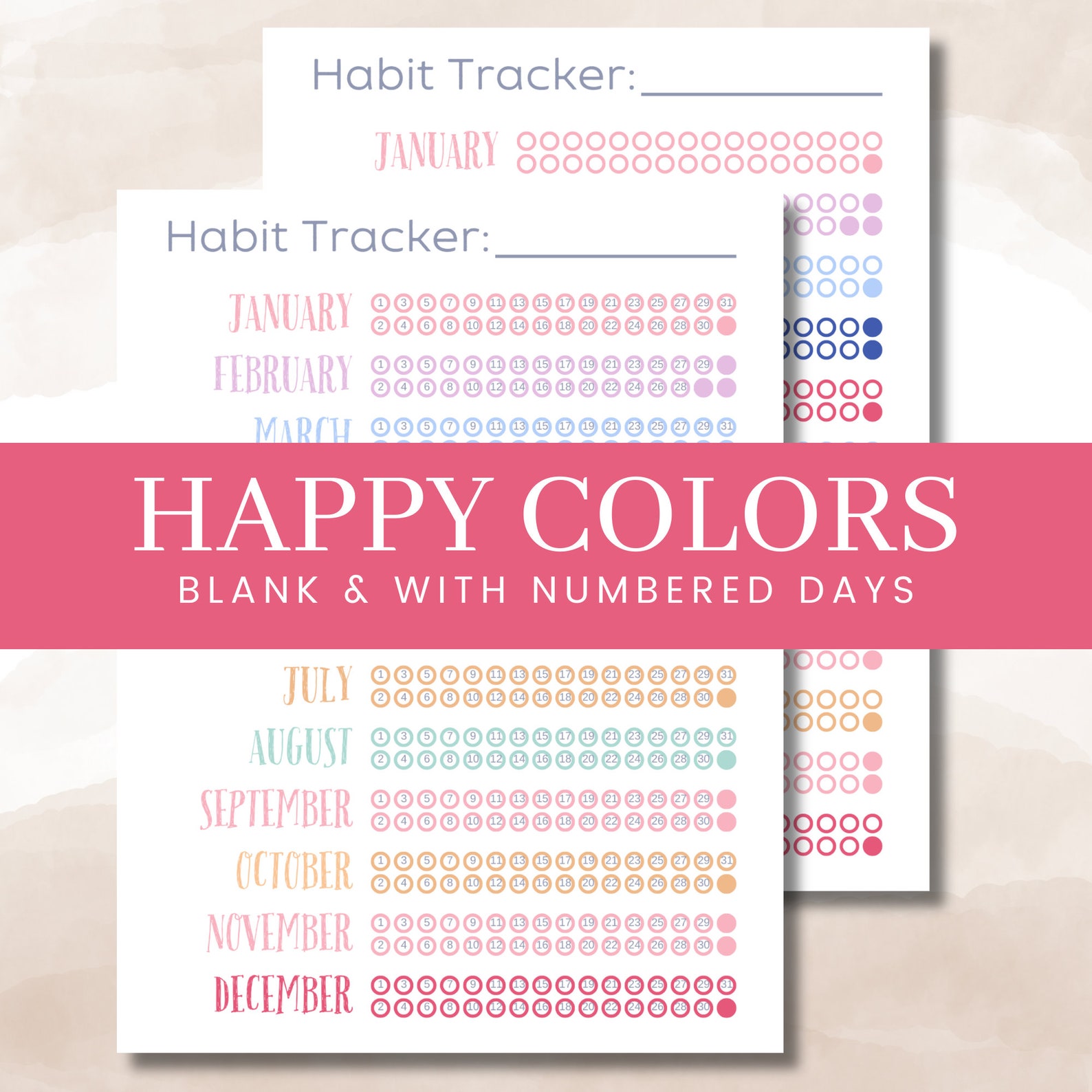 Printable Habit Tracker / Universal Habit Tracker / Digital Planner ...