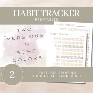 Printable Habit Tracker / Universal Habit Tracker / Digital Planner ...