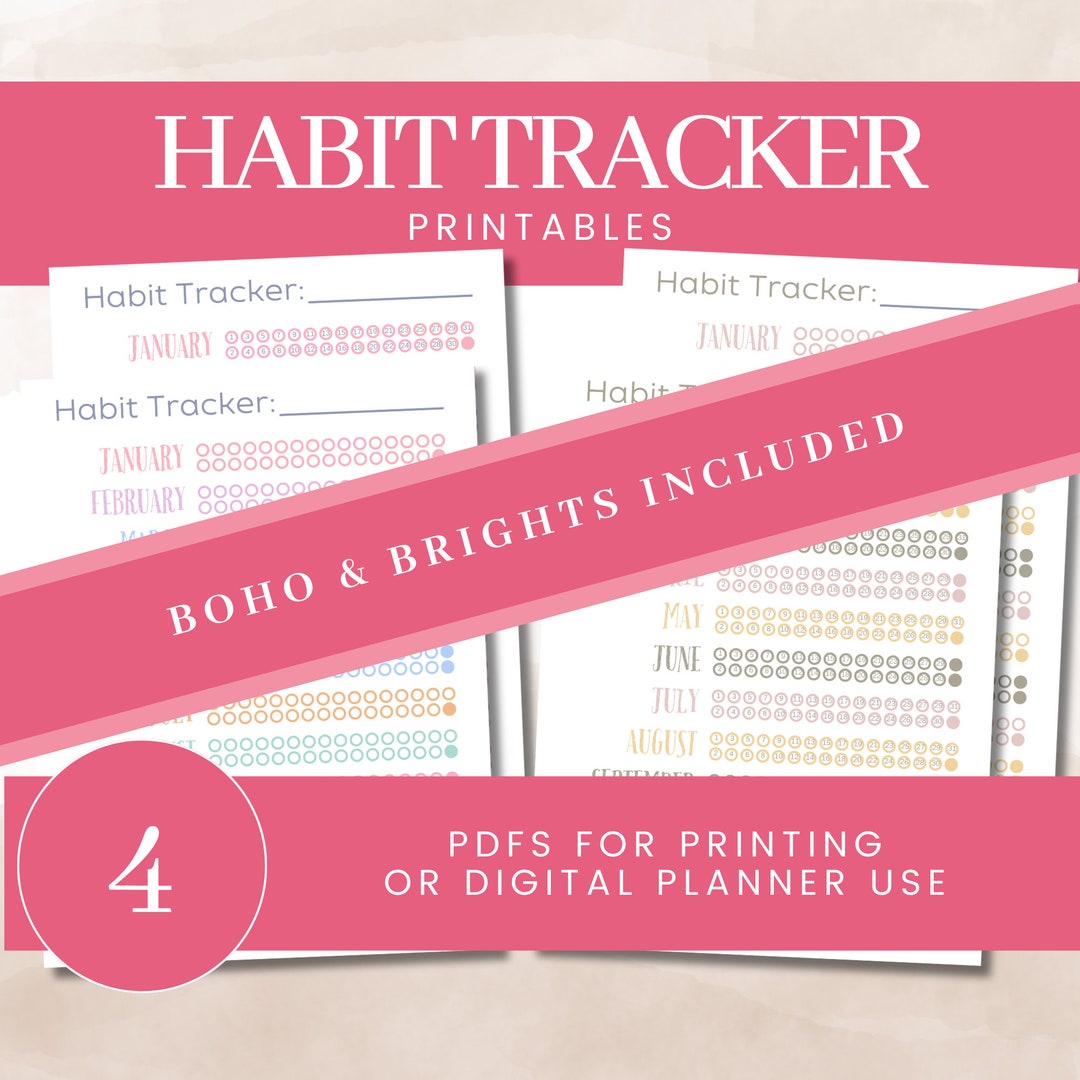 Printable Habit Tracker / Universal Habit Tracker / Digital Planner ...