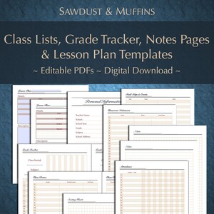 Printable Editable Teacher Planner/ Daily Weekly Monthly Perpetual ...