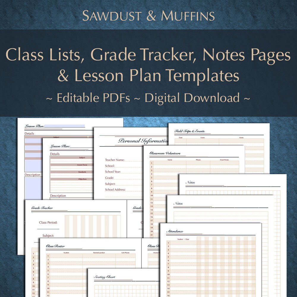 Printable Editable Teacher Planner/ Daily Weekly Monthly Perpetual ...