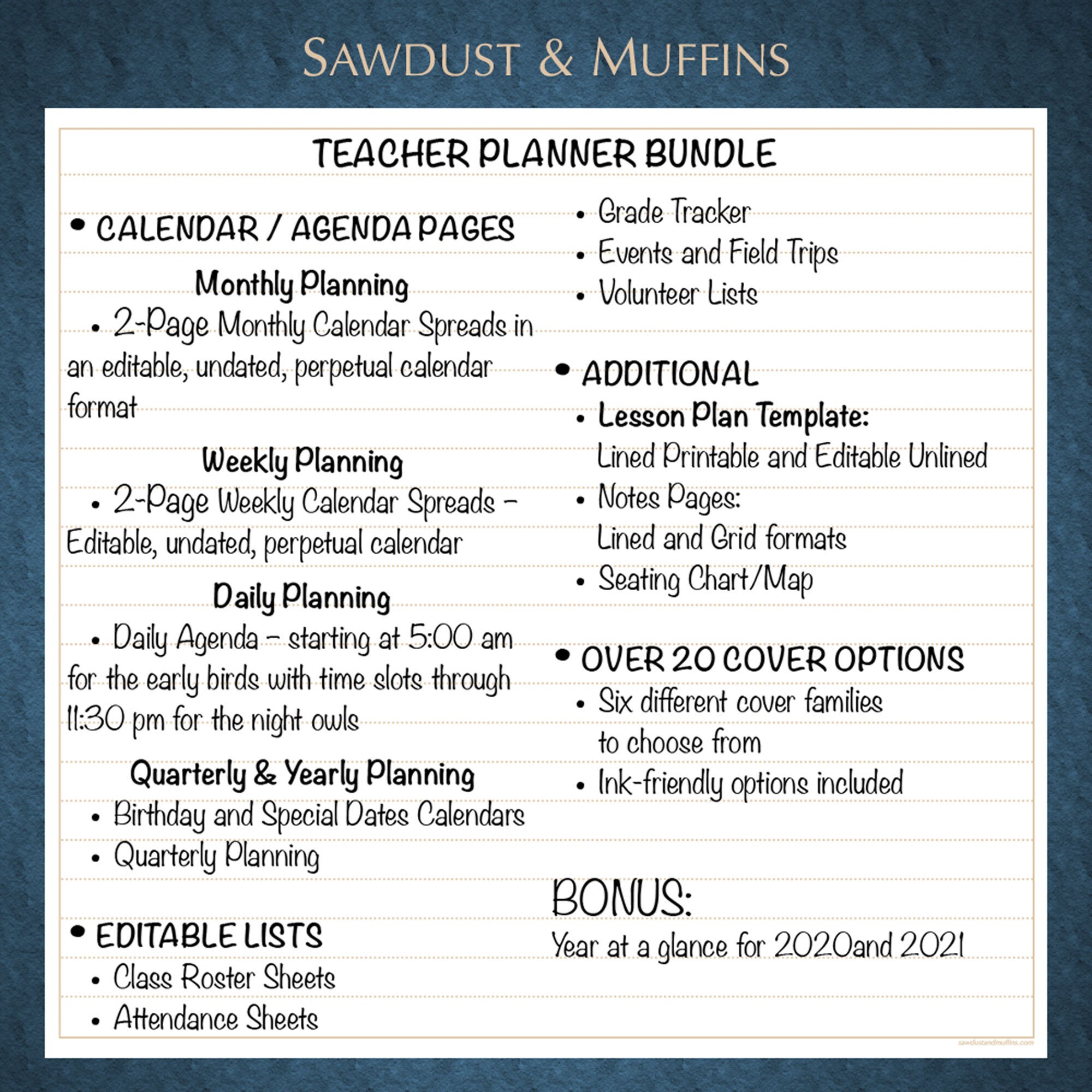 Printable Editable Teacher Planner/ Daily Weekly Monthly Perpetual ...