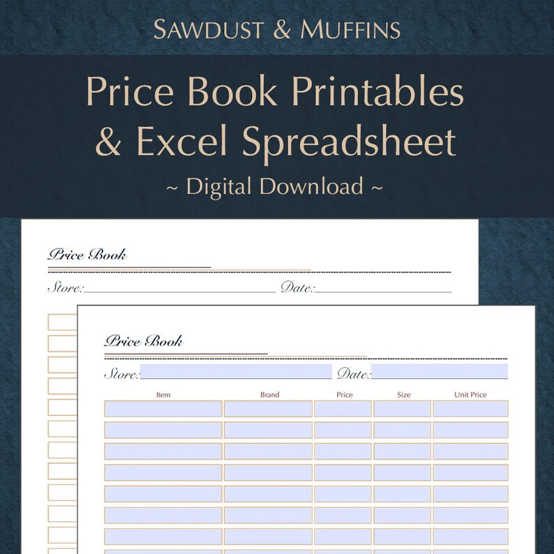 Printable / Editable / Price Book / Home Management/ Price List ...