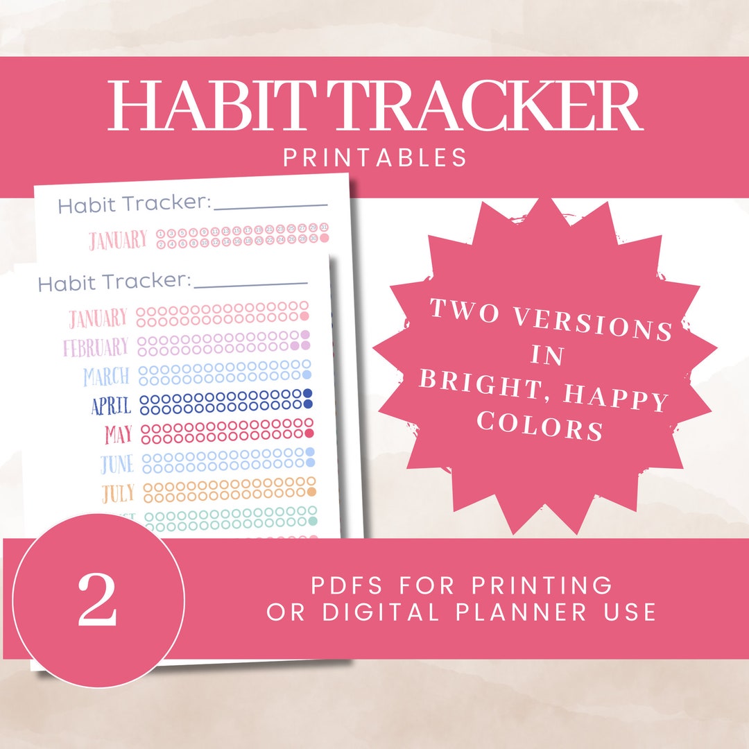 Printable Habit Tracker / Universal Habit Tracker / Digital Planner ...