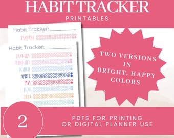 Printable Habit Tracker / Universal Habit Tracker / Digital Planner ...