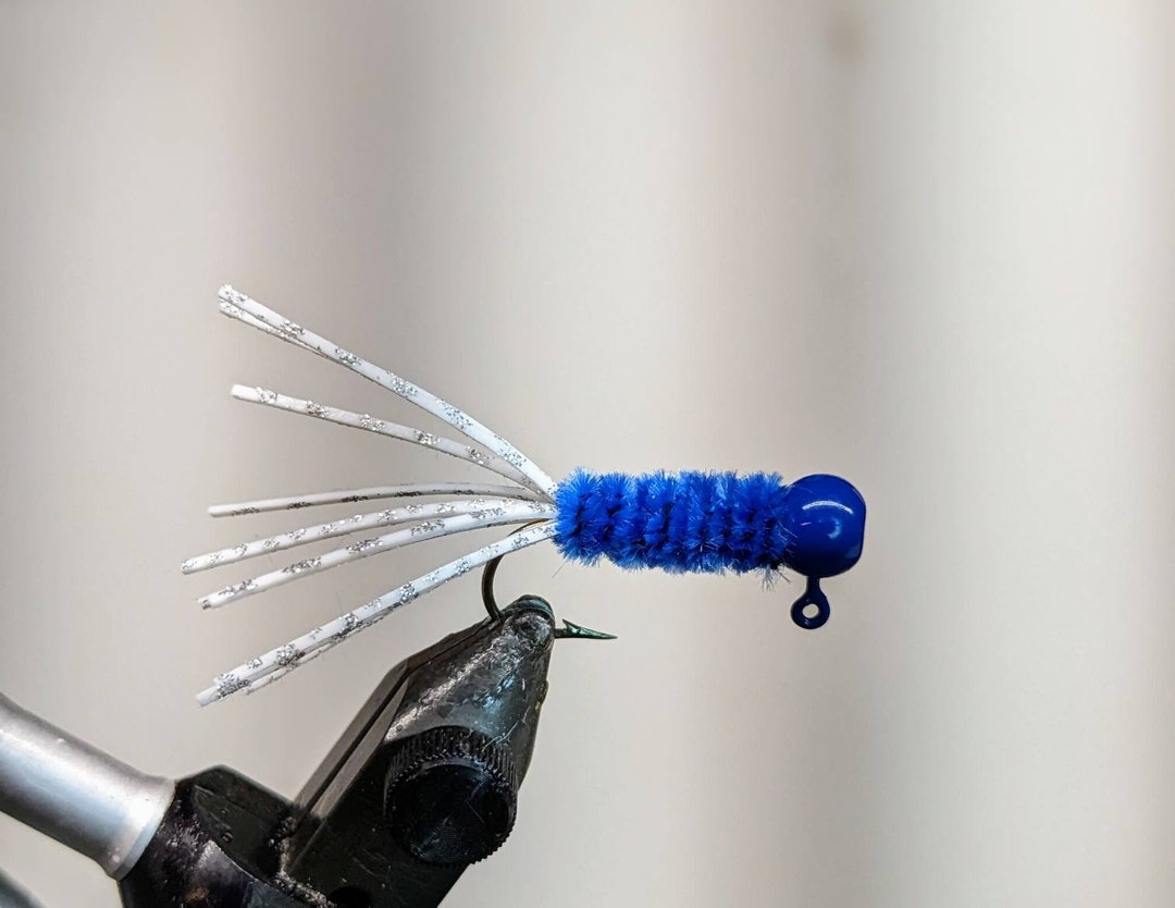 Blue Crappie/bass Jig 5 per Pack 4 Sizes 2 Hook Styles - Etsy