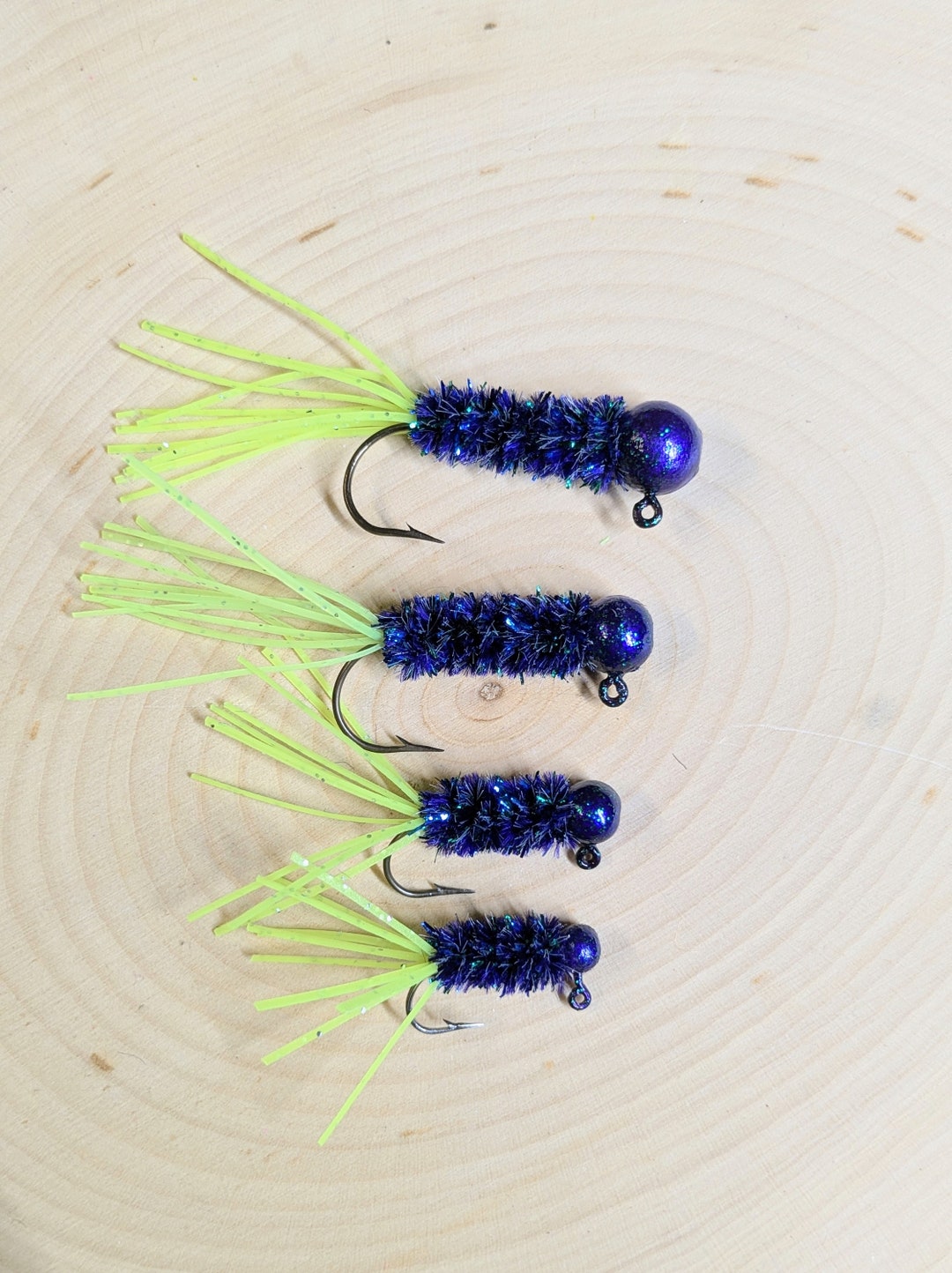 Junebug Crappie/bass Jig #59 5 per Pack 4 Sizes 2 Hook Styles Available ...
