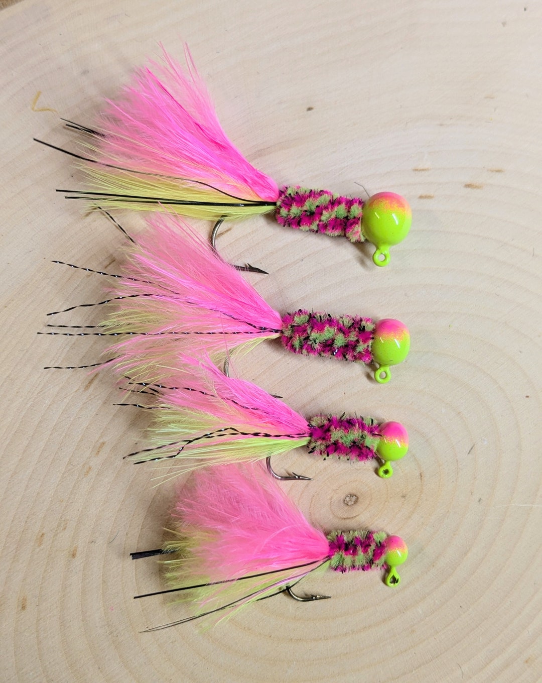 Atomic Chicken Crappie/bass Jig #198 5 per Pack 4 Sizes 2 Hook Styles ...