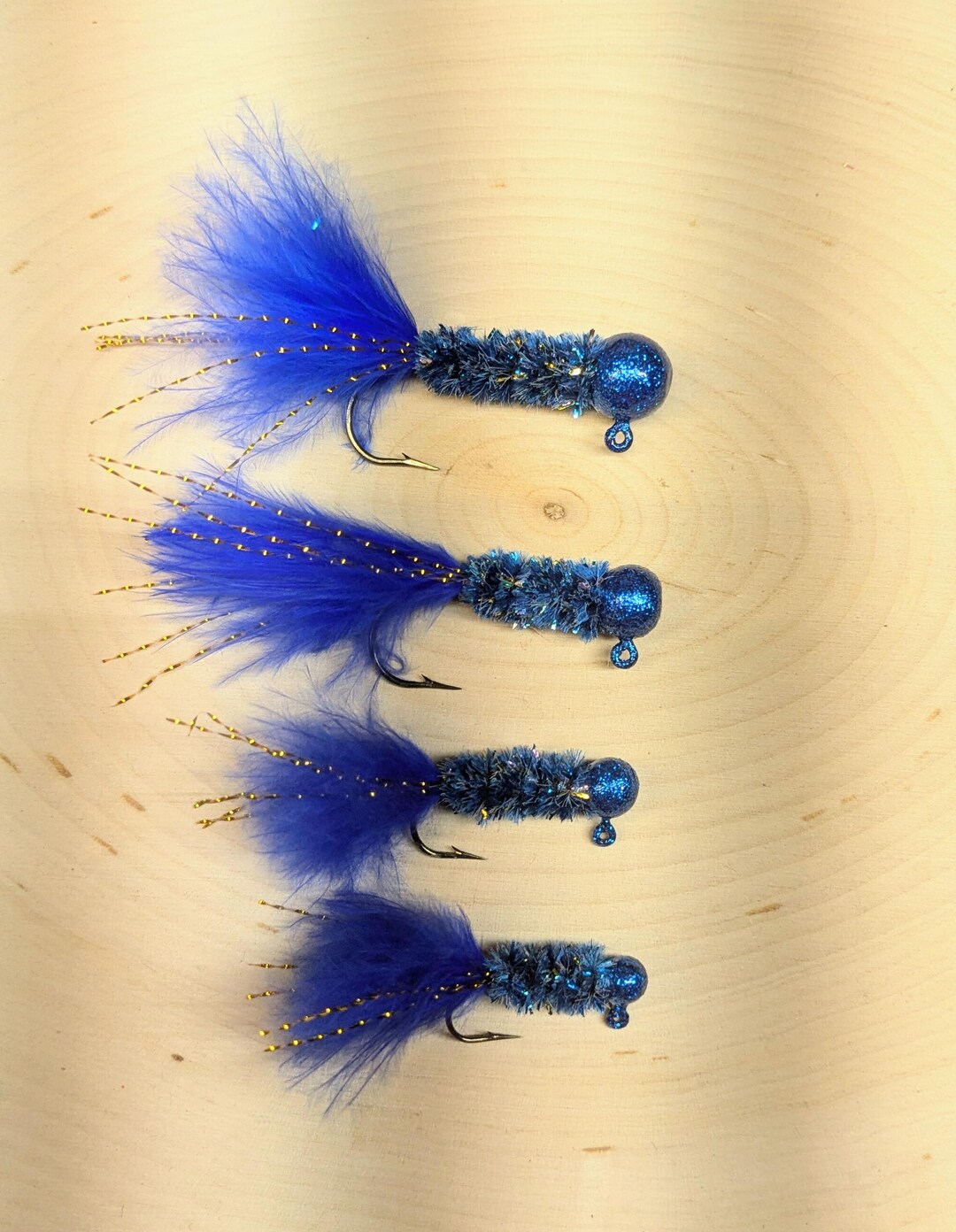 Disco Blue Crappie/bass Jig #115 5 per Pack 4 Sizes 2 Hook Styles ...