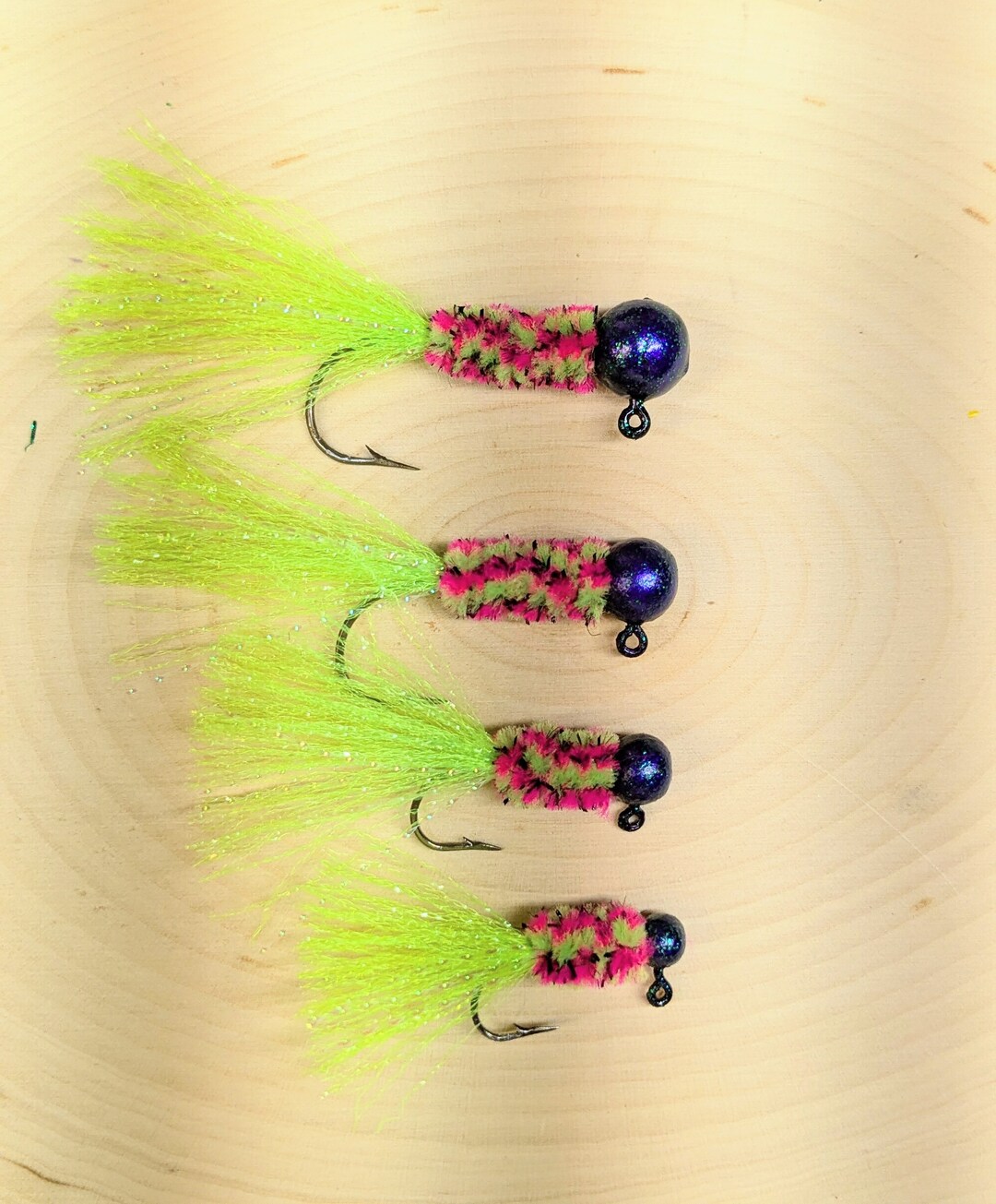 Junebug Crappie/bass Jig #209 5 per Pack 4 Sizes 2 Hook Styles ...