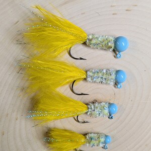 Robin Egg Blue Crappie/bass Jig #163 5 per Pack 4 Sizes 2 Hook Styles ...