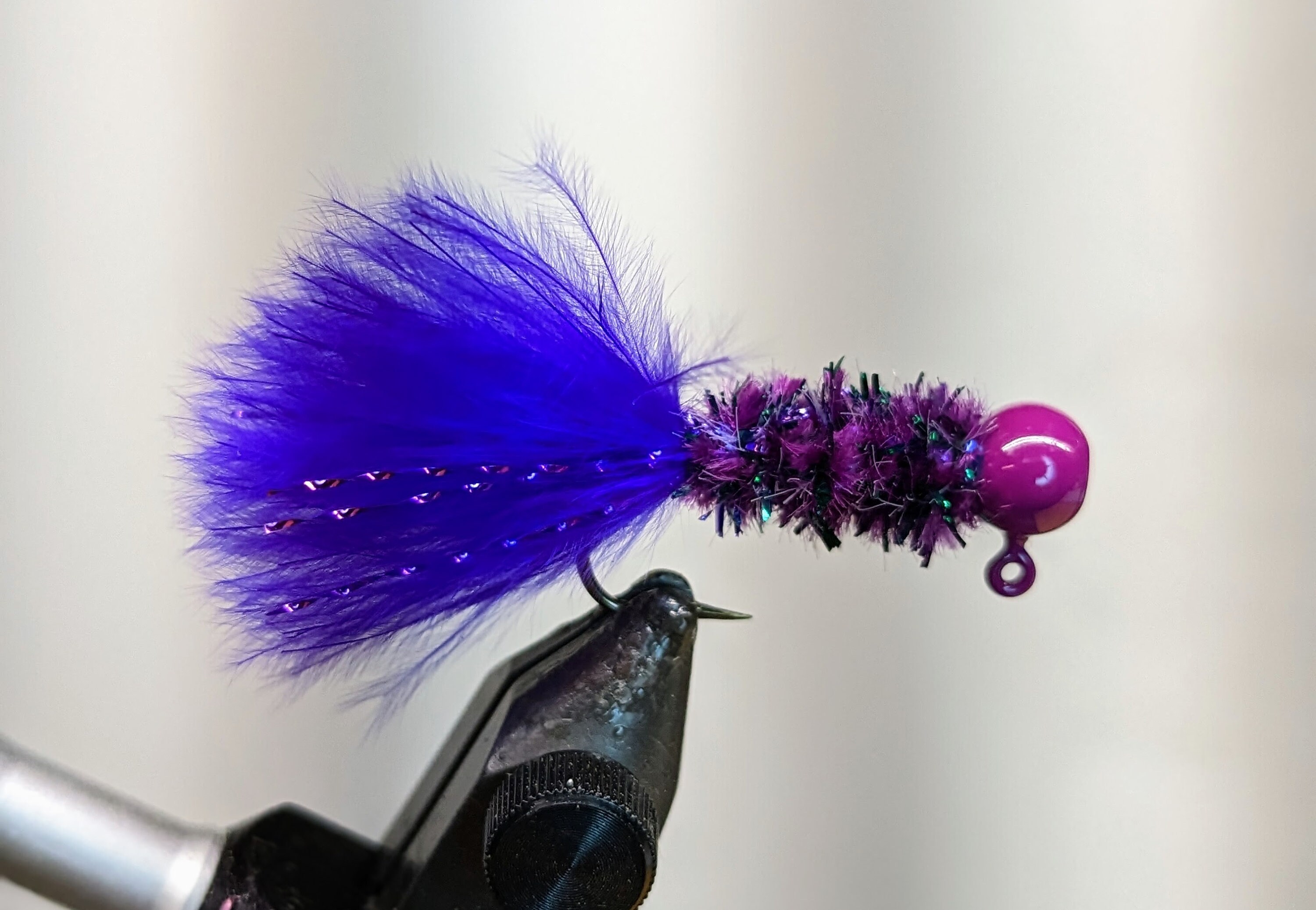 Purple Crappie/bass Jig #9 5 per Pack 4 Sizes 2 Hook Styles Available 2 ...