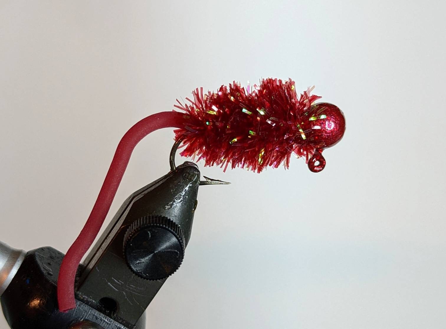 Ruby Red Squirmy Worm Crappie/bass Jig 5 per Pack 2 Sizes Available - Etsy