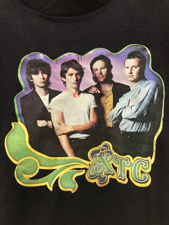 Vintage XTC 1980 T-Shirt - Black Sea - New WAVEY RARE - Gem