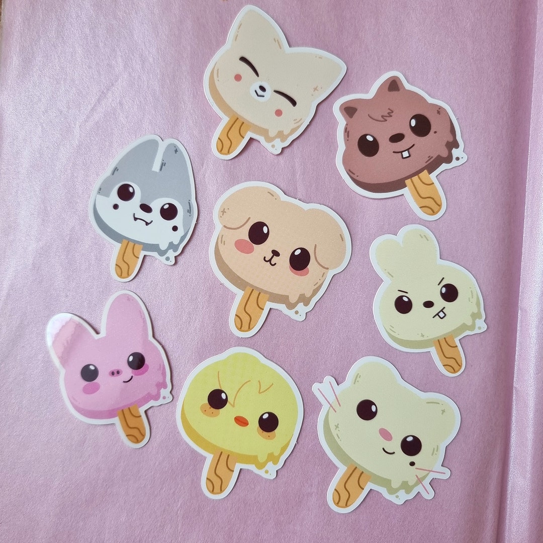 Stray Kids | Wonky Ice Cream Sticker | Waterproof Stickers | SKZ Kpop ...
