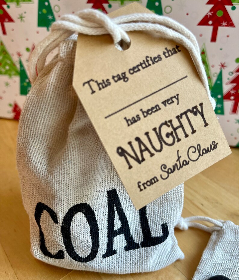Lump of Coal, Bag of Coal, Coal for Christmas, Naughty or Nice, Tic Tac ...