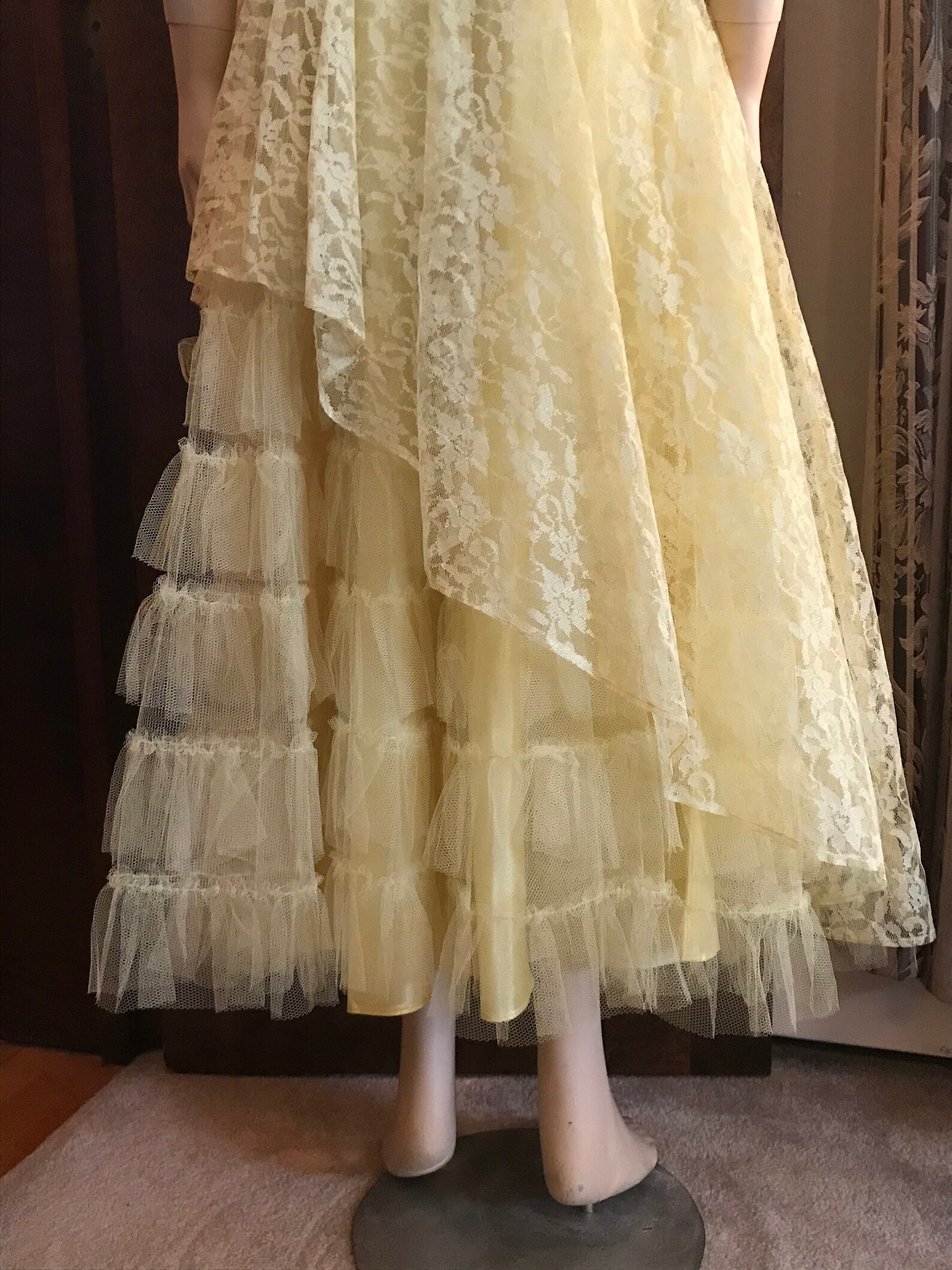 Precious Lemon Yellow 1950’s Prom Dress - Etsy