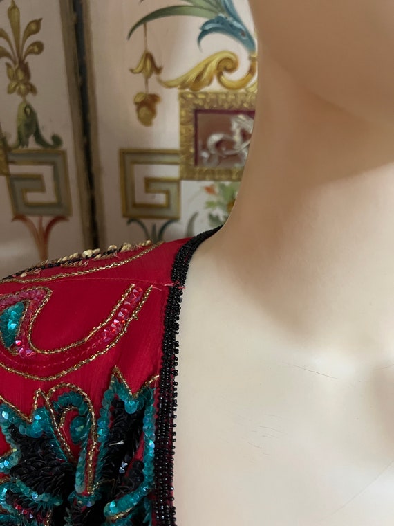 Paisley Sequin And Beaded Jacket - Gem