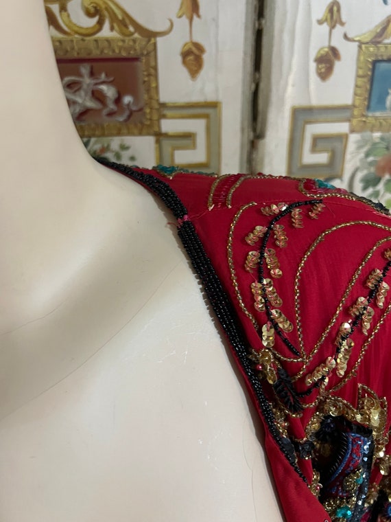 Paisley Sequin And Beaded Jacket - Gem