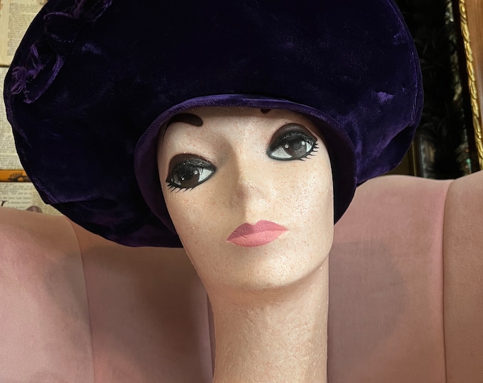 1960’s Vintage Jack Mconnell’s Flair Purple Velvet Hat. - Etsy