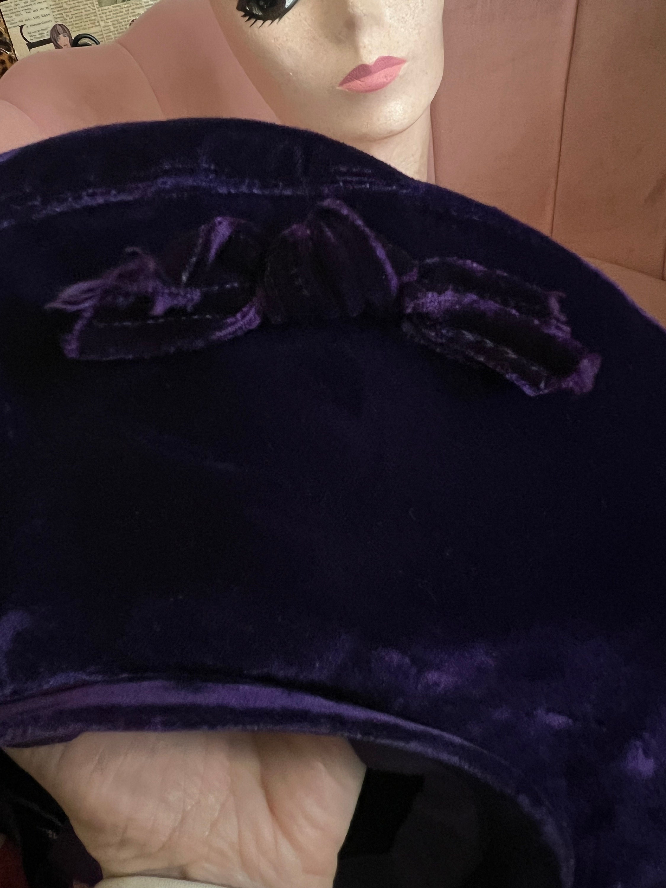 1960s Vintage Jack Mconnells Flair Purple Velvet Hat. - Etsy